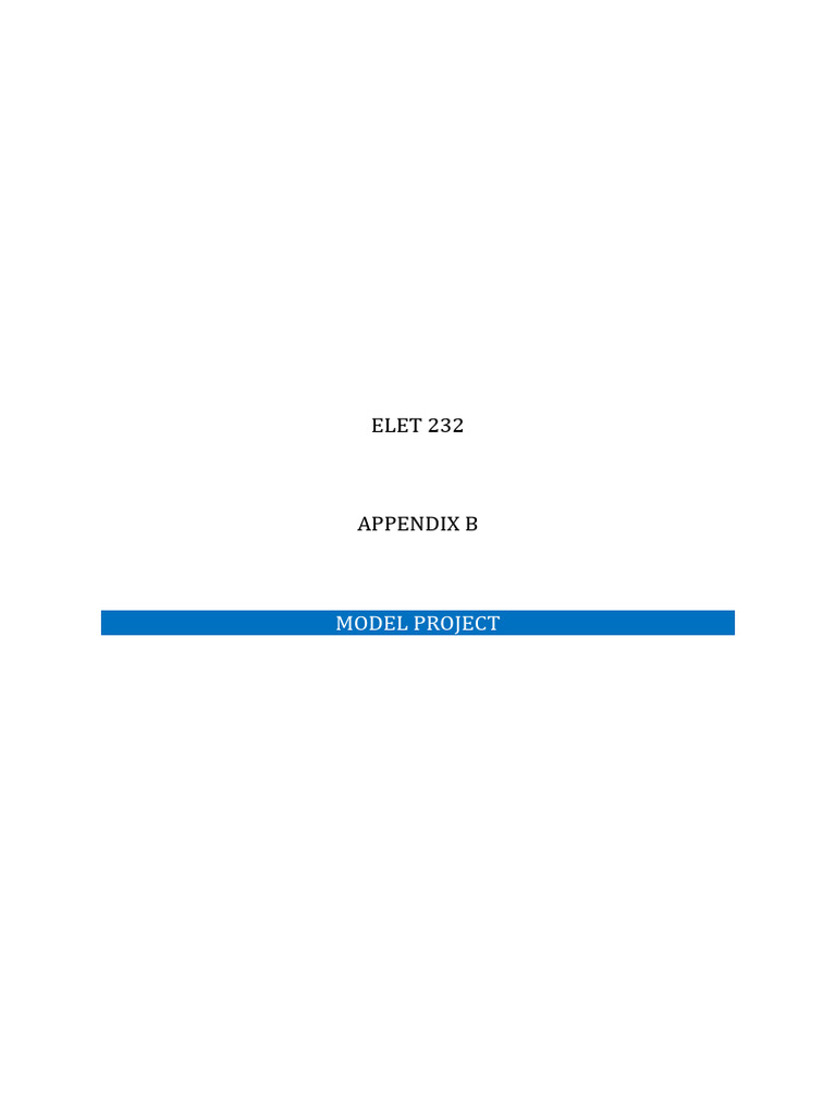 Appendix B - Model Project | PDF | Electronic Design | Computing