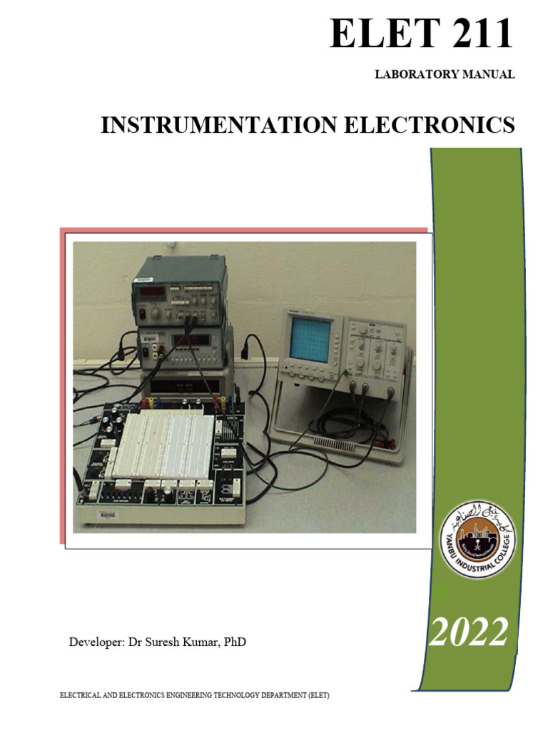 ELET 211 Lab Manual 2022 | PDF | Amplifier | Operational Amplifier ELET 211 Lab Manual 2022 | PDF | Amplifier | Operational Amplifier