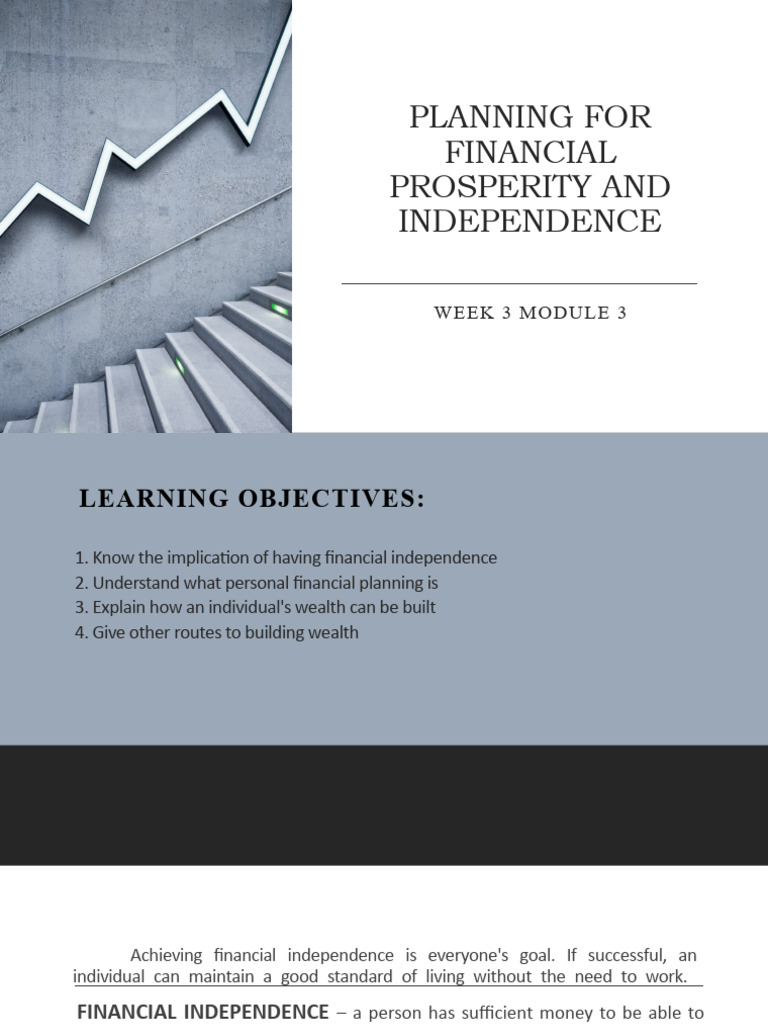 Module 3 - Learning Material (Financial Independence) | PDF | Investing ...