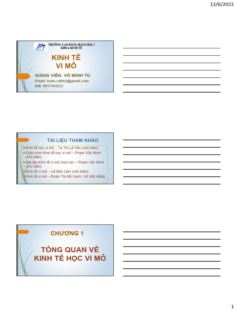 Chuong 1 - Tong Quan Kinh Te VI Mo | PDF