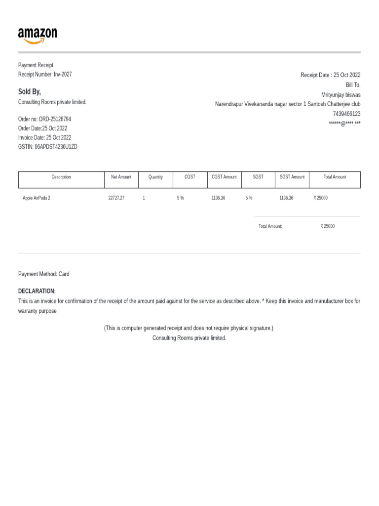 E-Commerce Invoice Template 1 | PDF