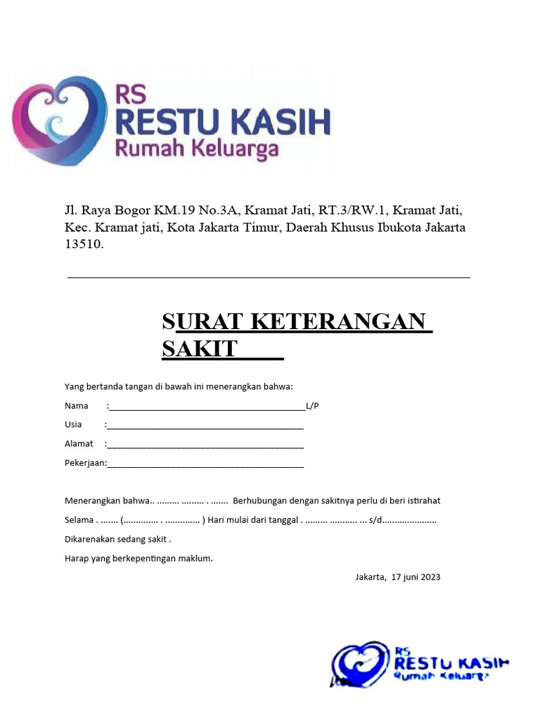 Surat Keterangan Sakit | PDF