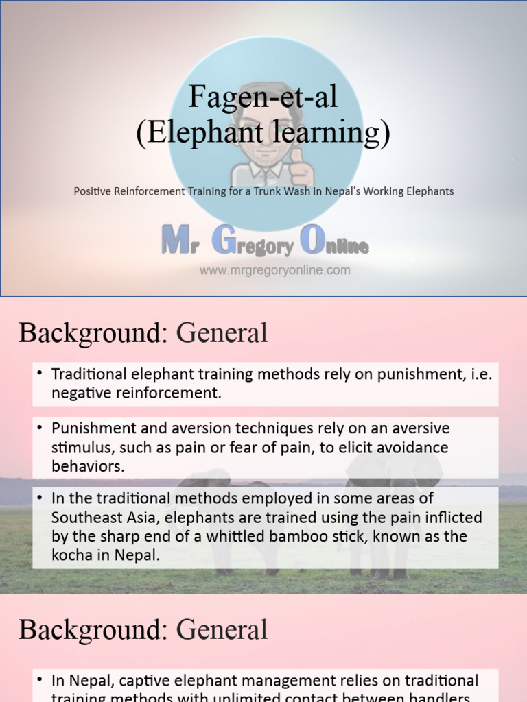 Fagen Et Al | PDF | Reinforcement | Elephant