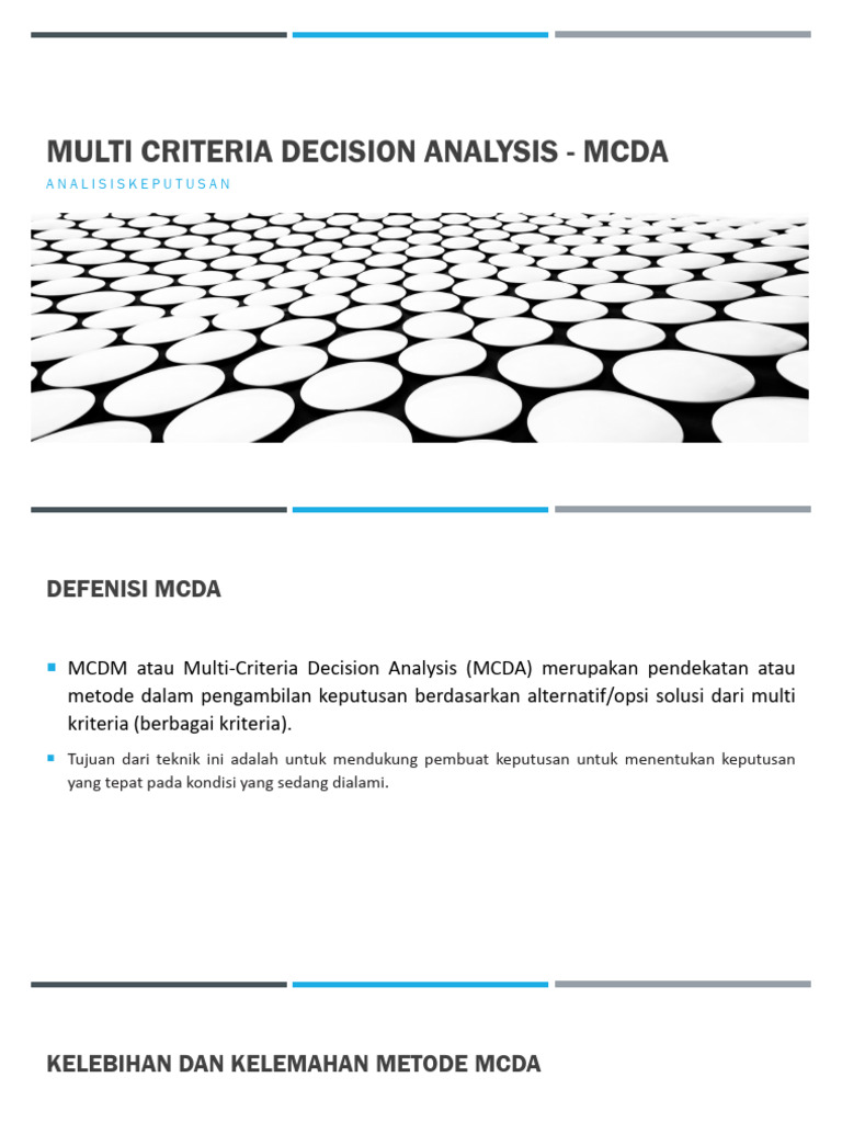 Multi Criteria Decision Analysis - Mcda | PDF