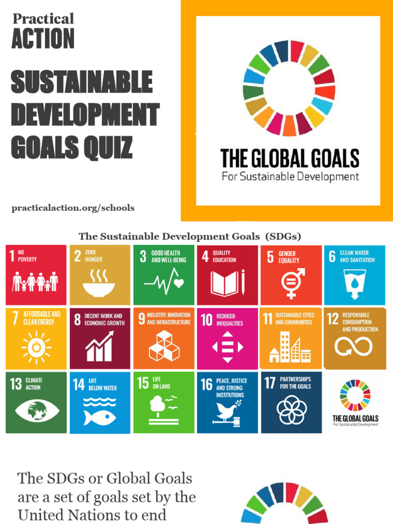 Sustainable Development Goals Quiz | PDF | Poverty | Poverty & Homelessness
