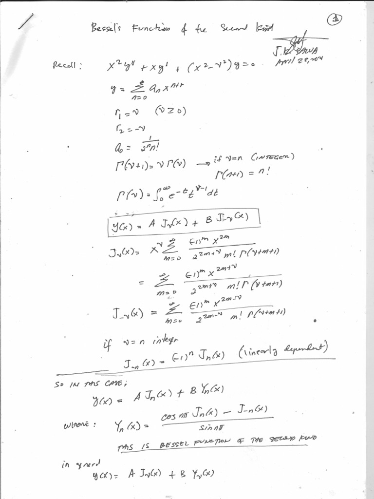 Bessel Equation 2 | PDF