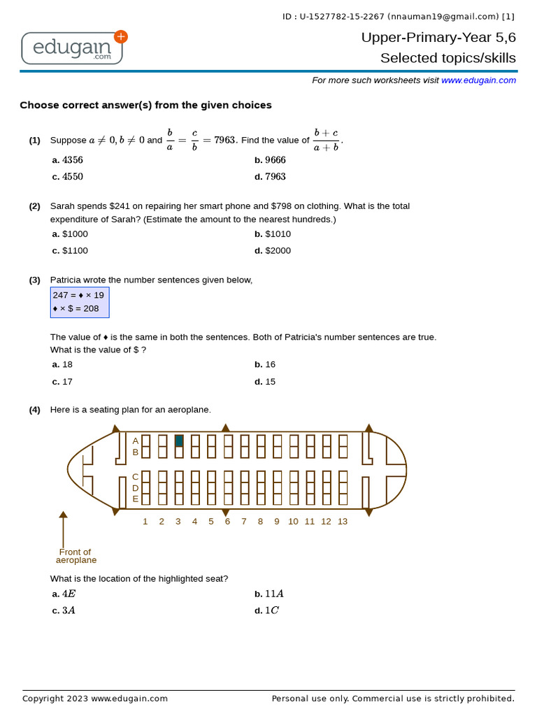 Grade6 - AMC 2.q | PDF