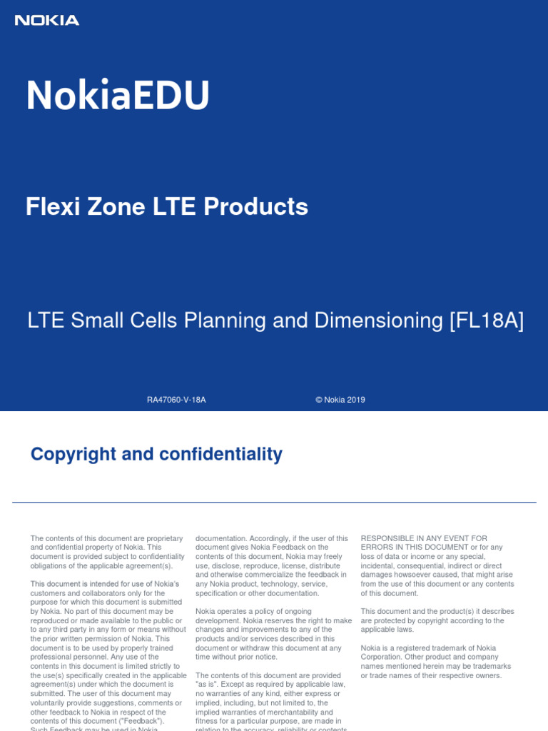 RA47060-V-18A - LE01 - Flexi Zone LTE Products - Noted | PDF | Lte (Telecommunication) | Duplex ...
