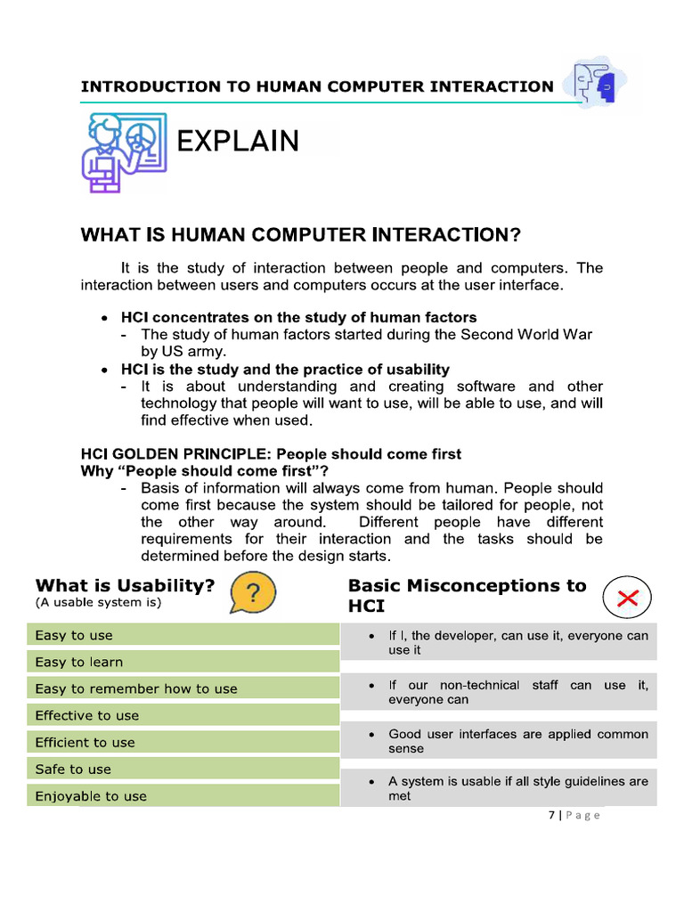 Module 1 Basic Concepts of HCI | PDF