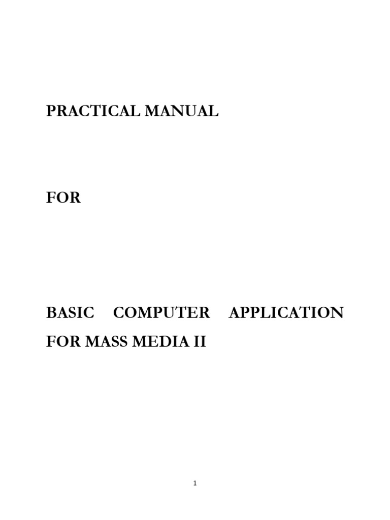 PRACTICAL MANUAL II | PDF