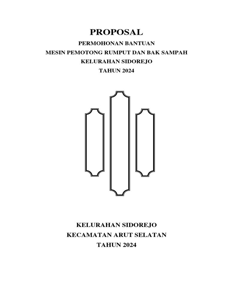 Proposal Mesin Pemotong Rumput Dan Bak Sampah - Signed | PDF