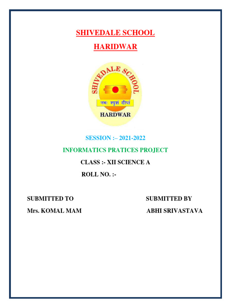 Project File Front Part | PDF