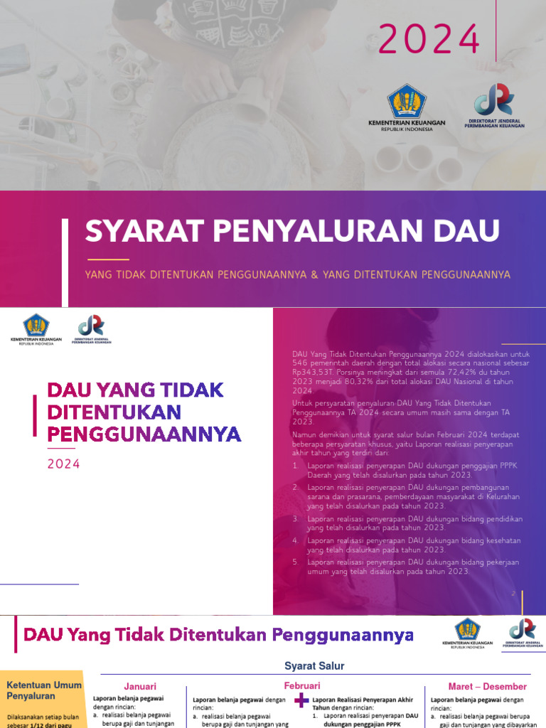 Syarat Penyaluran Dau 2024 | PDF