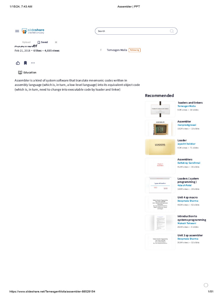 Assembler Pdf Assembly Language Computing