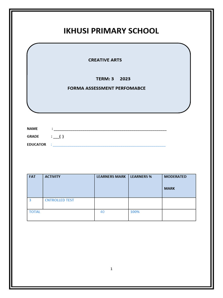 Grade 6 Creative Arts Term 3 Guide | PDF | Rhythm | Dances