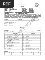 Term 3 Grade 6 Geography Baseline Assessment | PDF | Tropics | Rainforest