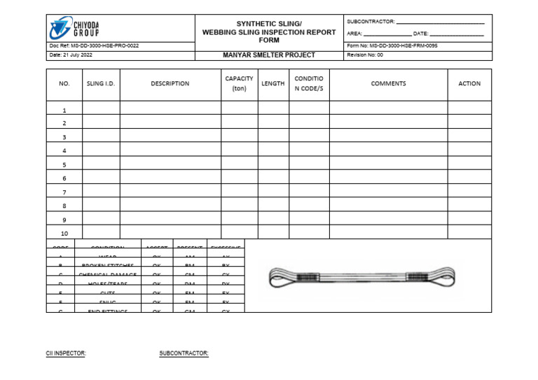 MS-DD-3000-HSE-FRM-0095_-_Synthetic_sling_Inspection_Checklist | PDF MS-DD-3000-HSE-FRM-0095_-_Synthetic_sling_Inspection_Checklist | PDF