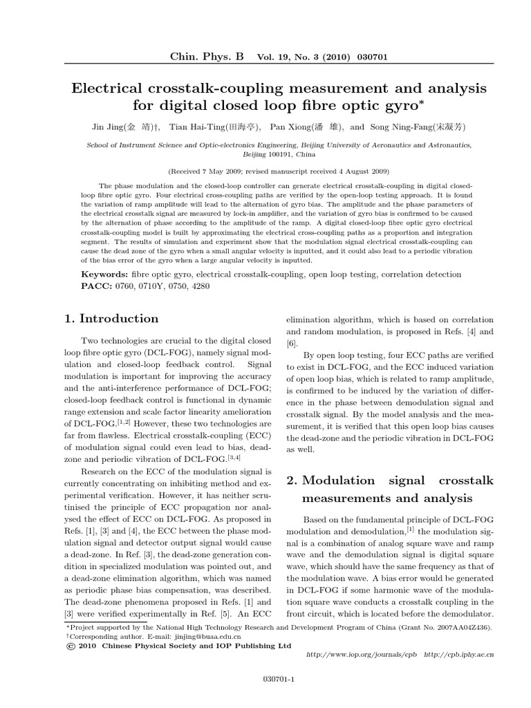 Electrical Crosstalk-Coupling Measurement and Analysis For Digital ...