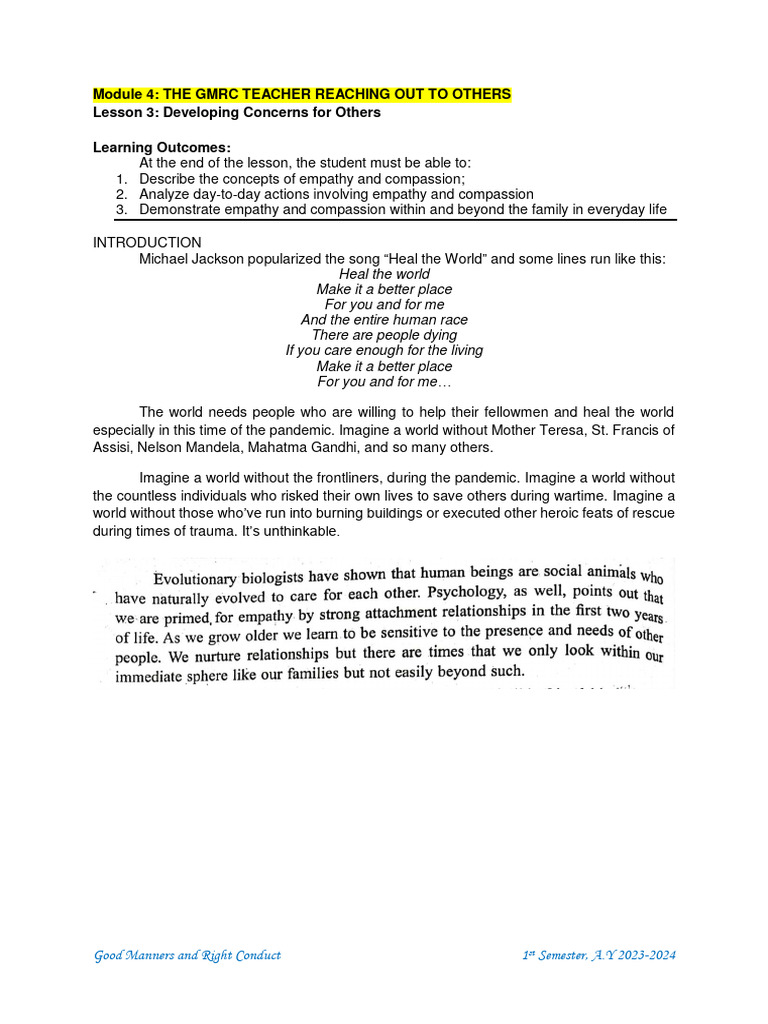 Module 4 Lesson 3 Material | PDF