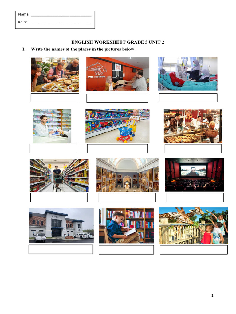 Grade 5 English Unit 2 Worksheet | PDF | Self-Improvement