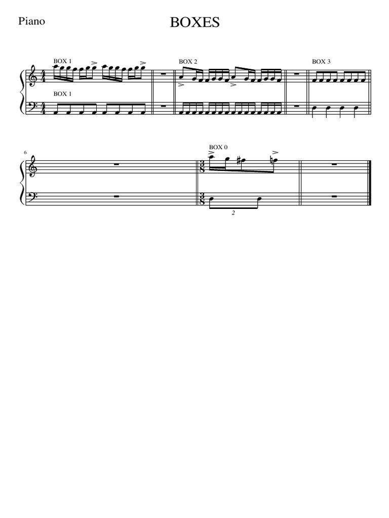 Boxes Piano | PDF