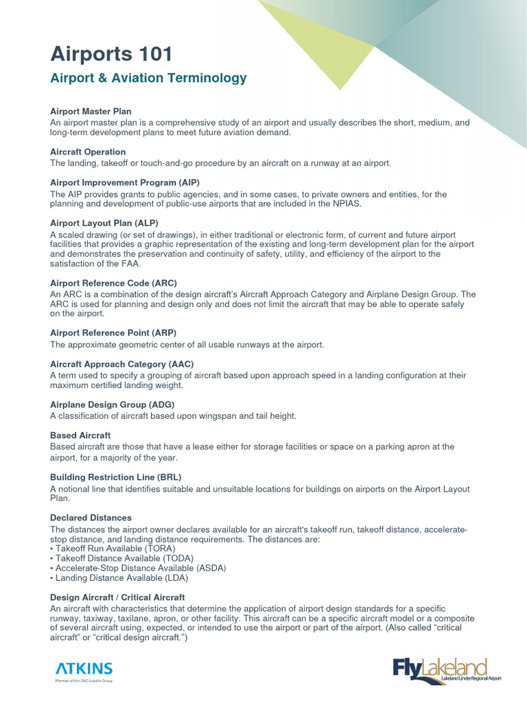 .Draft Lal Airport Terminology | PDF | Airport | Runway