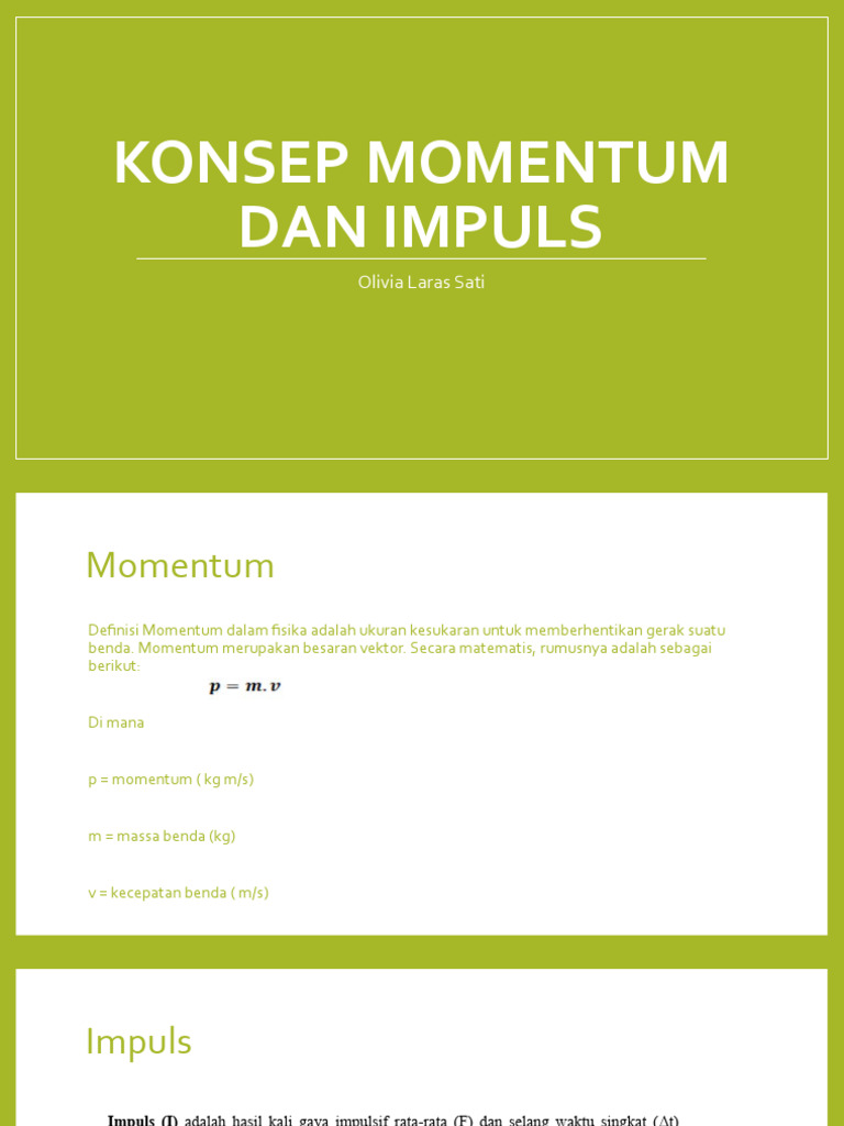 Konsep Momentum Dan Impuls | PDF