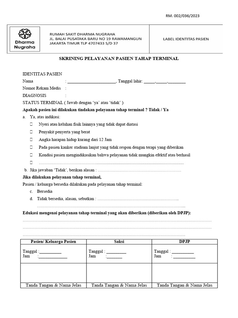 Skrining Tahap Terminal | PDF | Bisnis