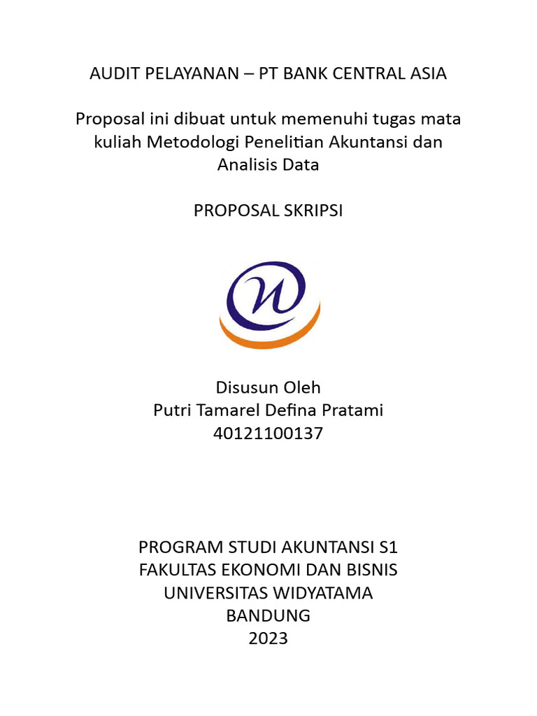 Putri Tamarel Proposal | PDF