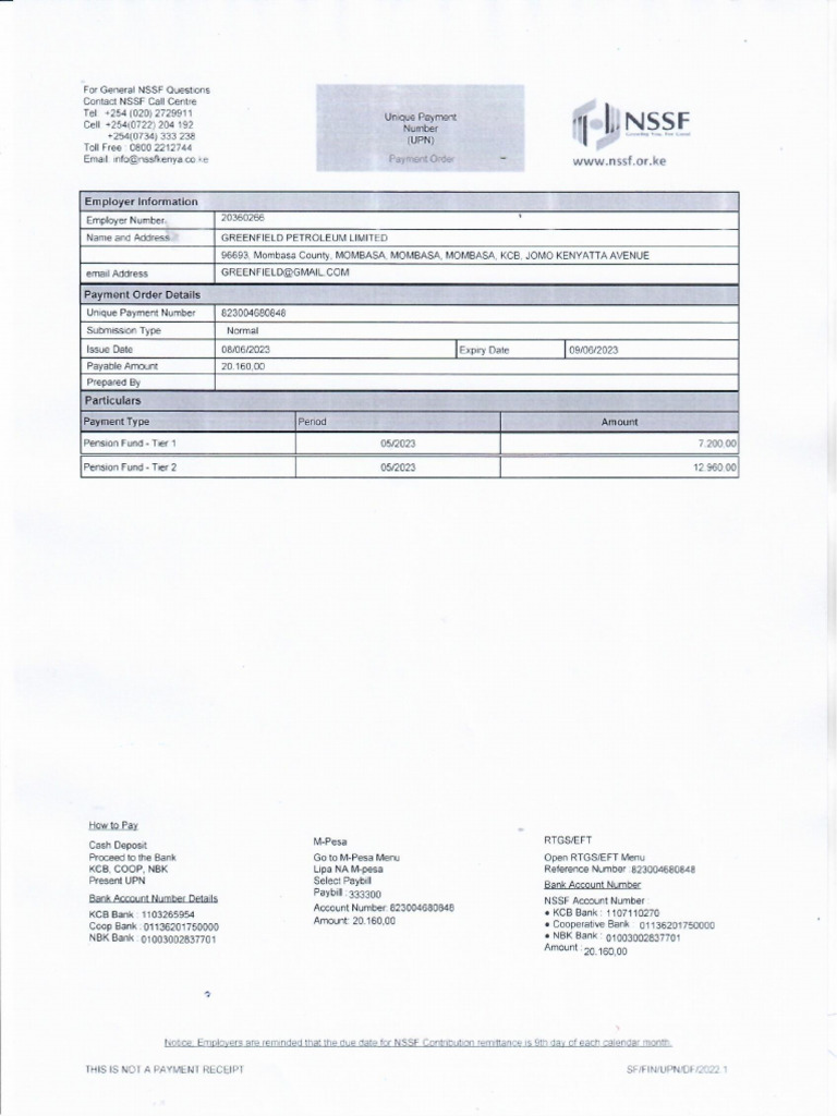 NSSF $ Nhif | PDF