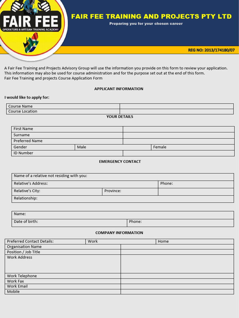 Fair Fee Application Forms | PDF | Service Industries | Business