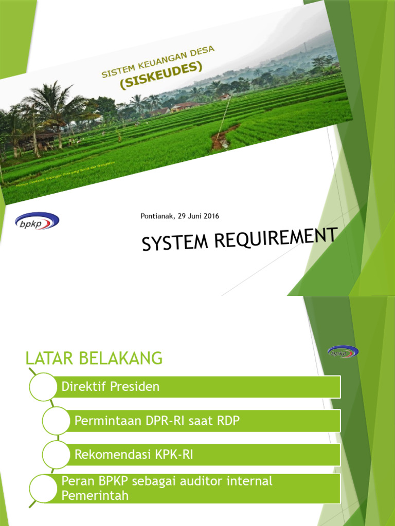 Sysreq Simda Desa | PDF | Teknologi & Rekayasa