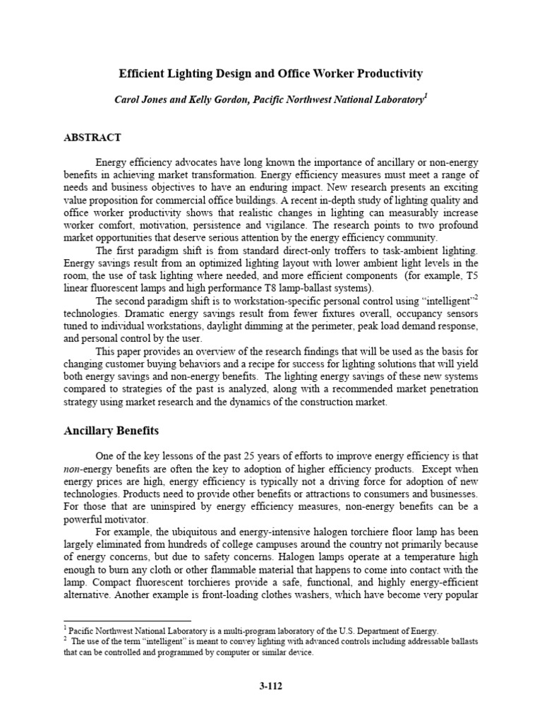 Lighting Design Boosts Office Productivity | PDF | Technology & Engineering