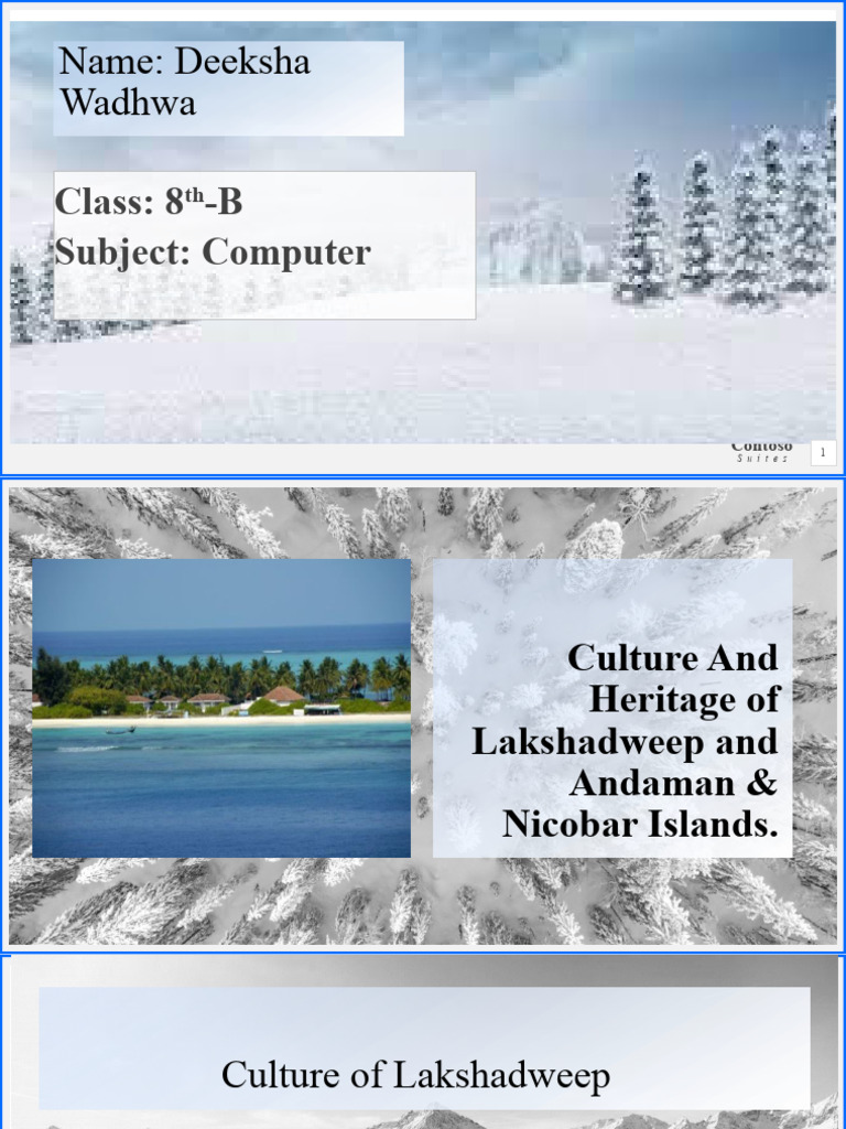 Culture and Heritage of Lakshadweep and Andaman & Nicobar-1 | PDF