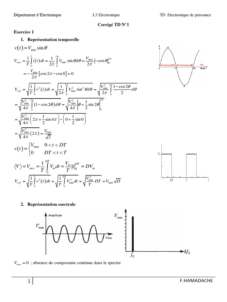 Solution TD1 Electronique de Puissance | PDF