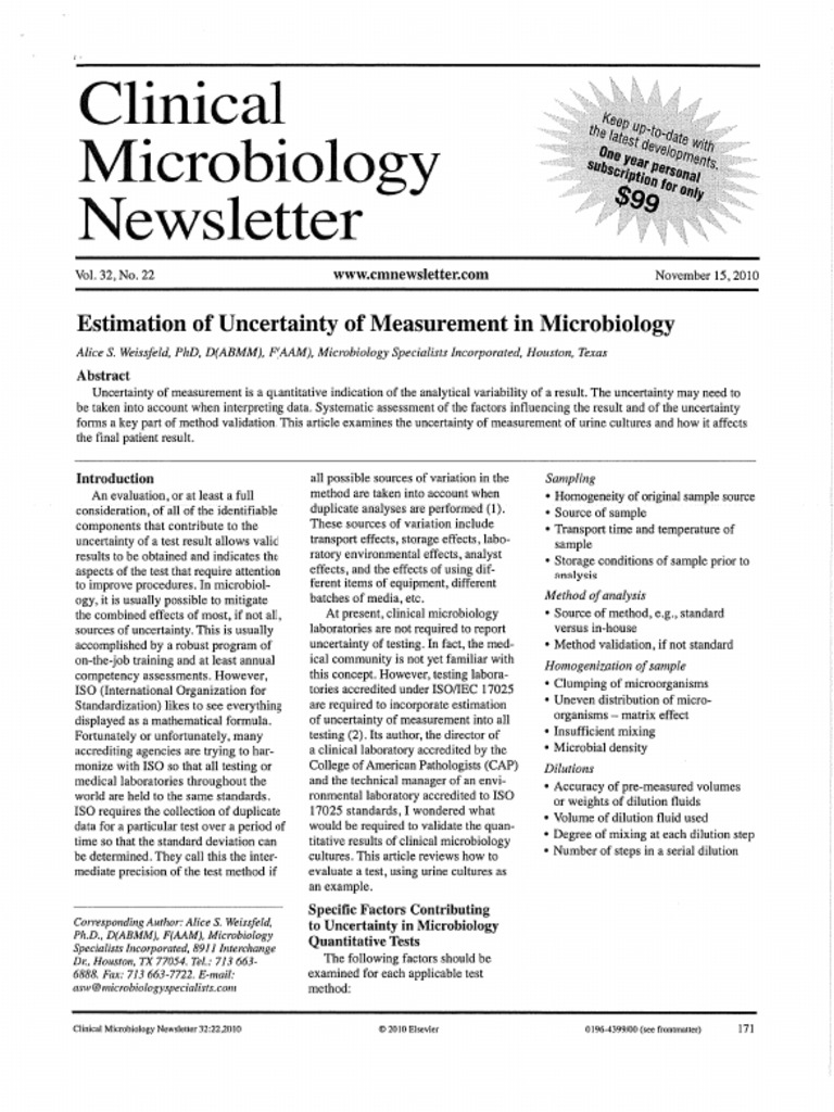 Reference Clinical Microbiology Newsletter | PDF