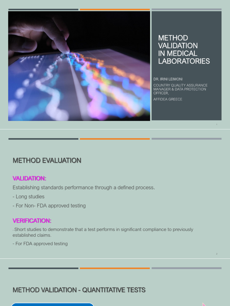 Method Validation in Medical Laboratories LEIMONI 2020 | PDF ...
