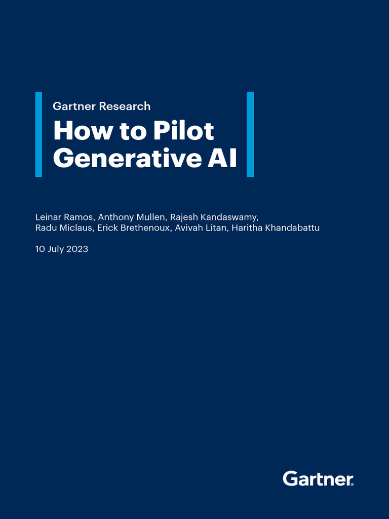 Gartner - How to pilot Generative AI | PDF