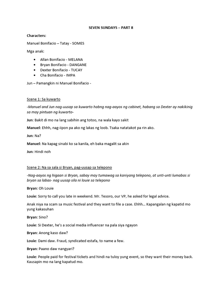 7 Sundays | PDF