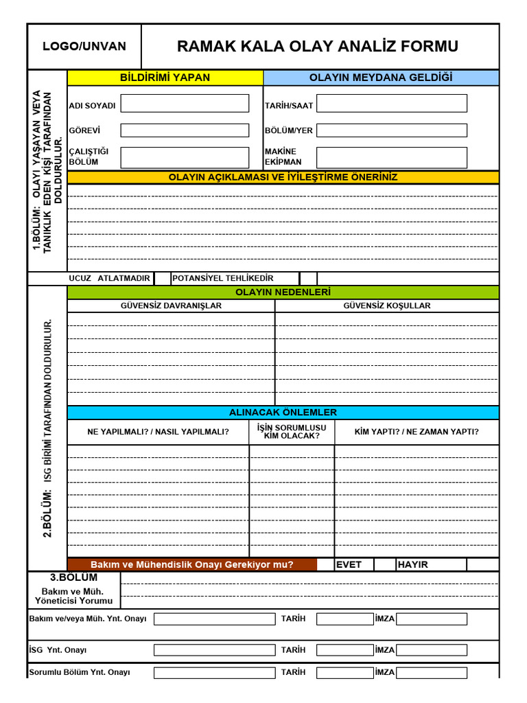 F.R-11.2 Ramak Kala Olay Bildirim Formu | PDF