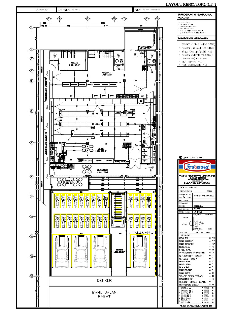 LAYOUT RENC. TOKO DAN KANTOR MAYJEND SOETOYO - KENDARI | PDF