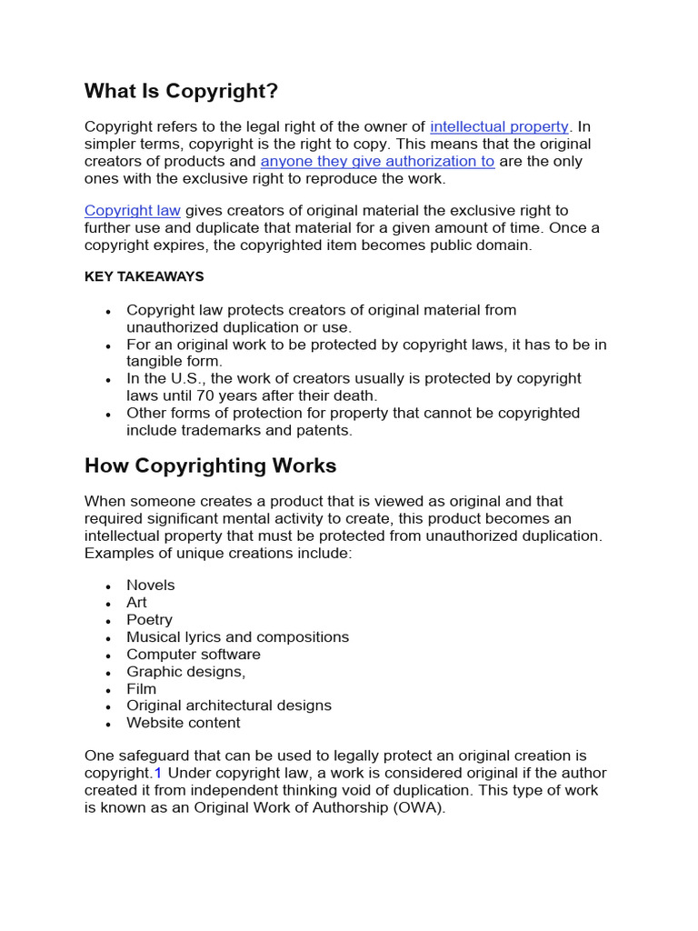 What Is Copyright | PDF
