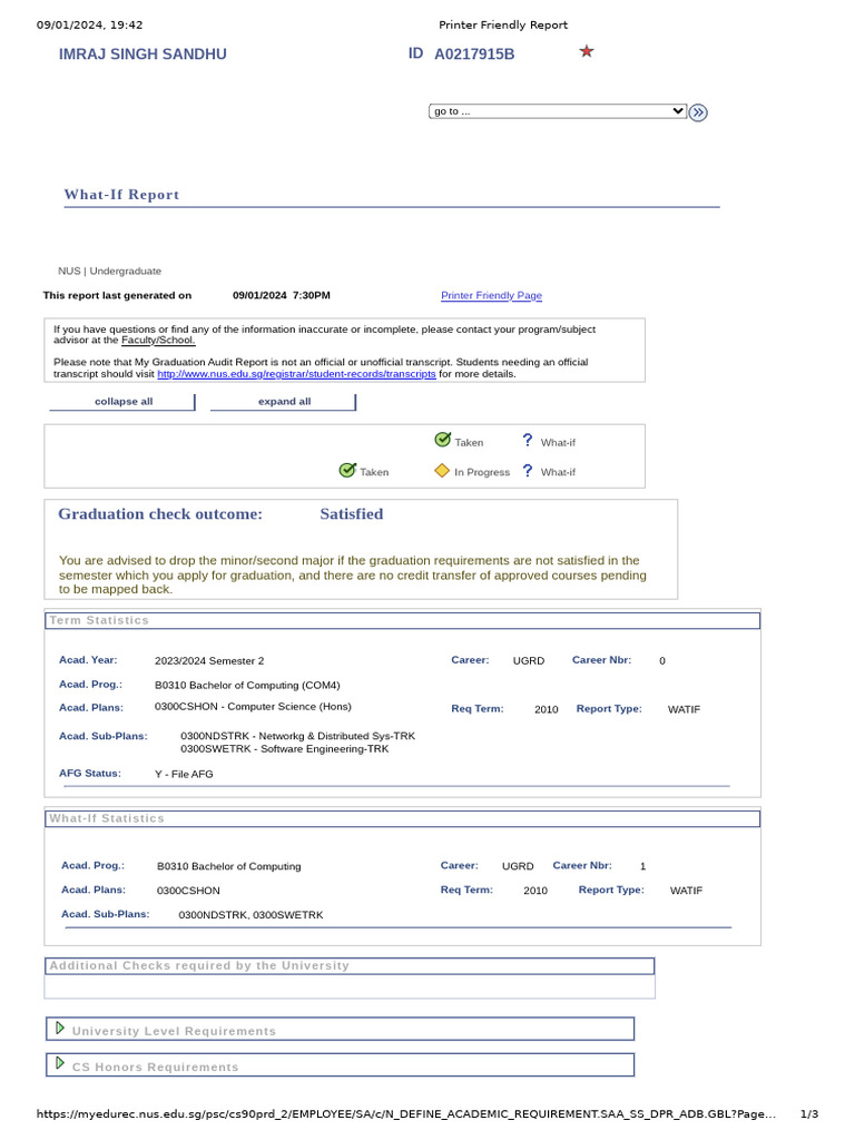 Grad Req Met | PDF | Computing | Science