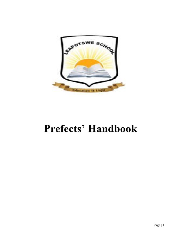 LSS School-Prefects-Handbook | PDF