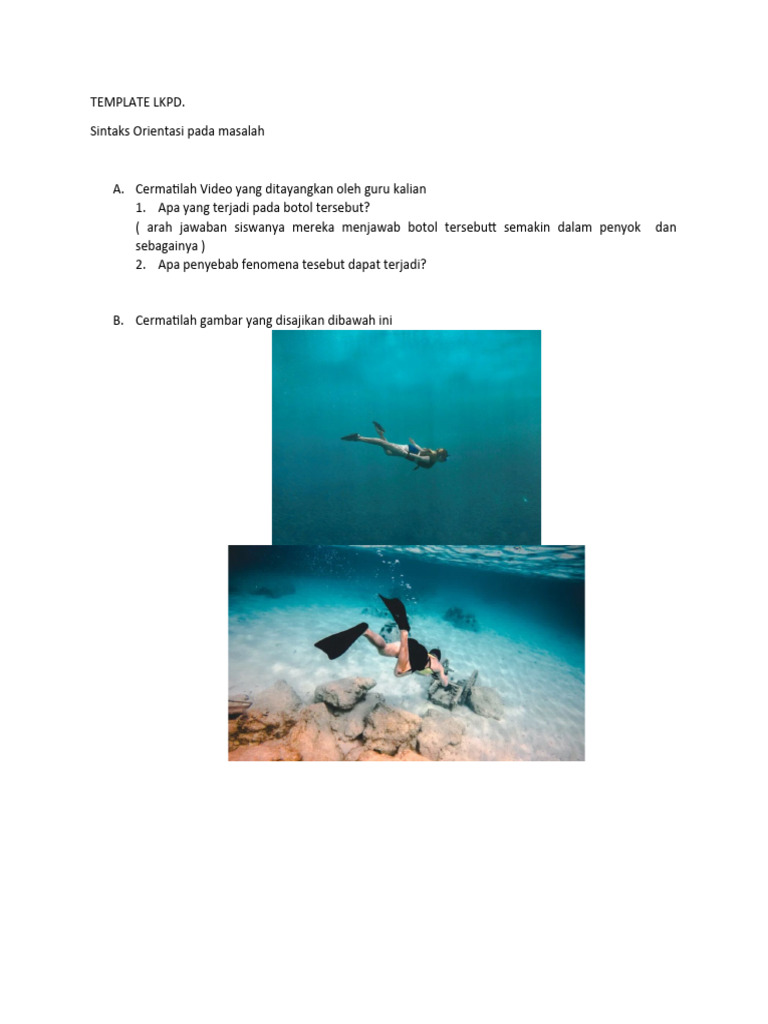 Analisis Tekanan Hidrostatis dalam LKPD | PDF