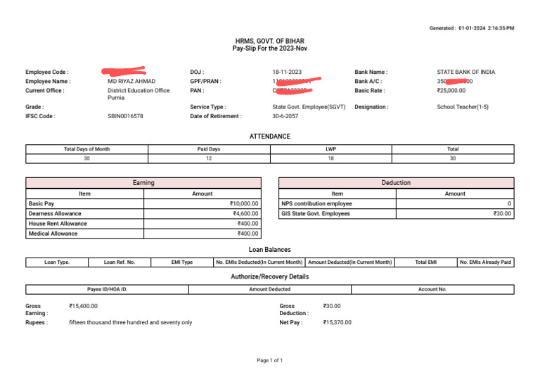 Pay-Slip | PDF