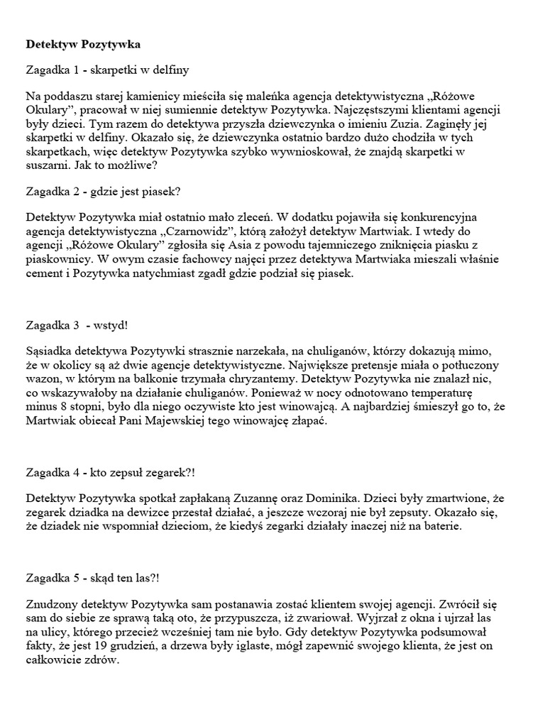 Detektyw Pozytywka | PDF