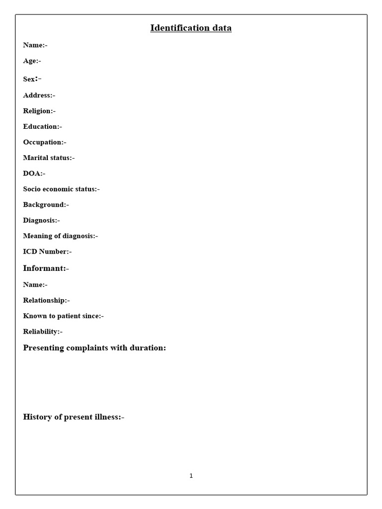 history taking format pdf | PDF