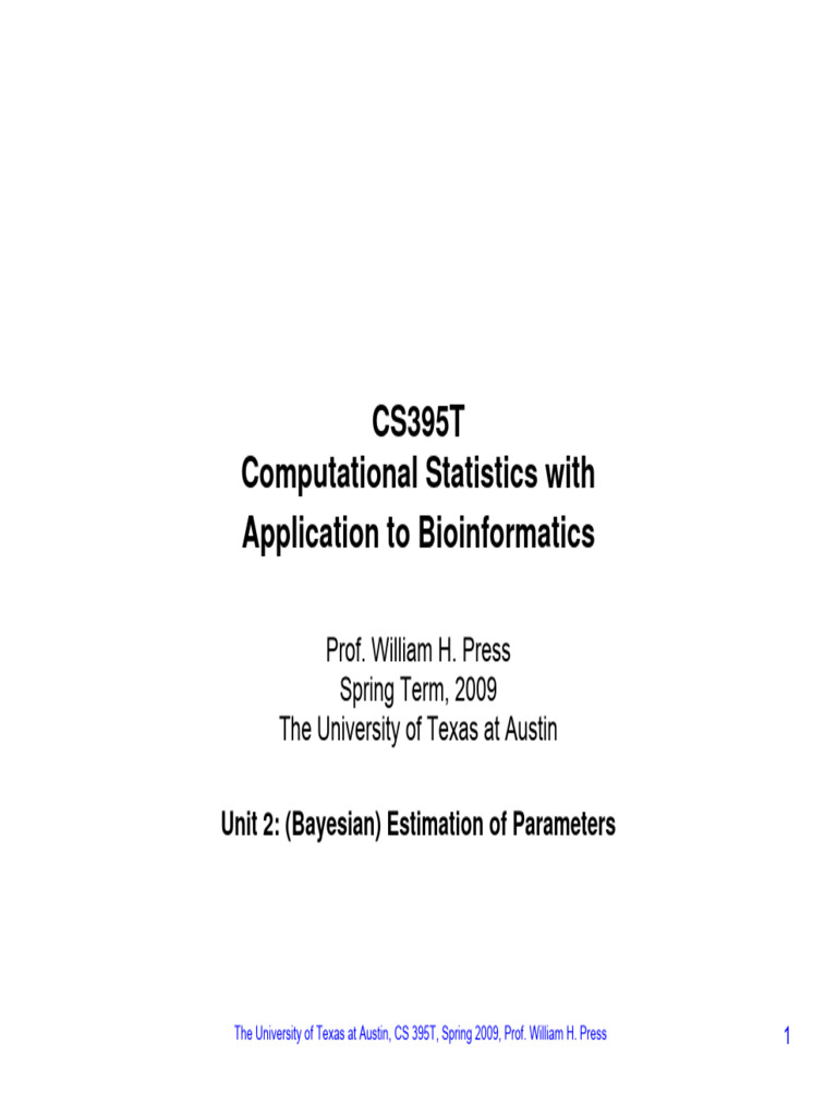 2 EstimationOfParameters | Download Free PDF | Bayesian Inference | Estimation Theory