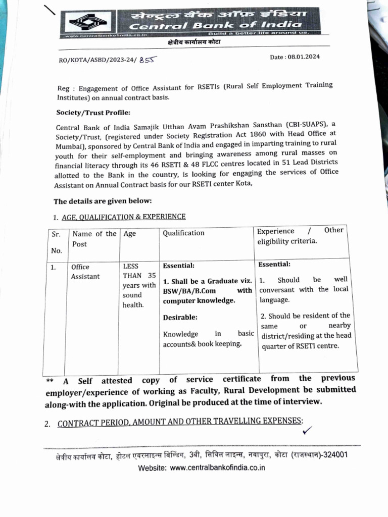 rseti office assistant | PDF